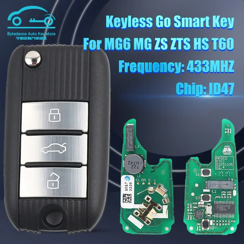 OEM-Smart-Remote-Car-Key-3-Buttons-Fob-for-MG-MG5-Morris-Garage-ZS-MG6 ...