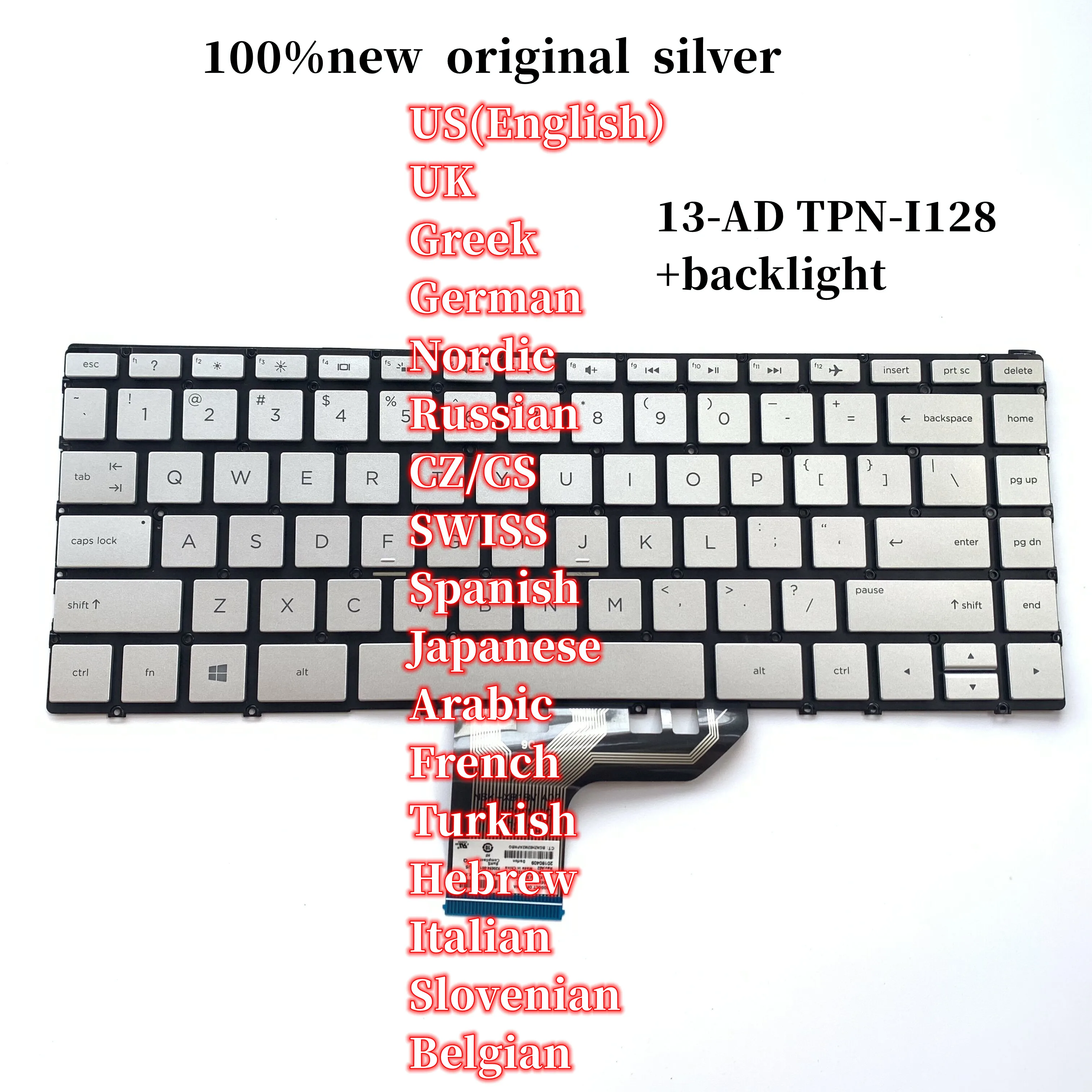 100-Nouveau-Original-Pour-HP-X360-Envy-13-AD-13-W-TPN-I128-Clavier-D ...