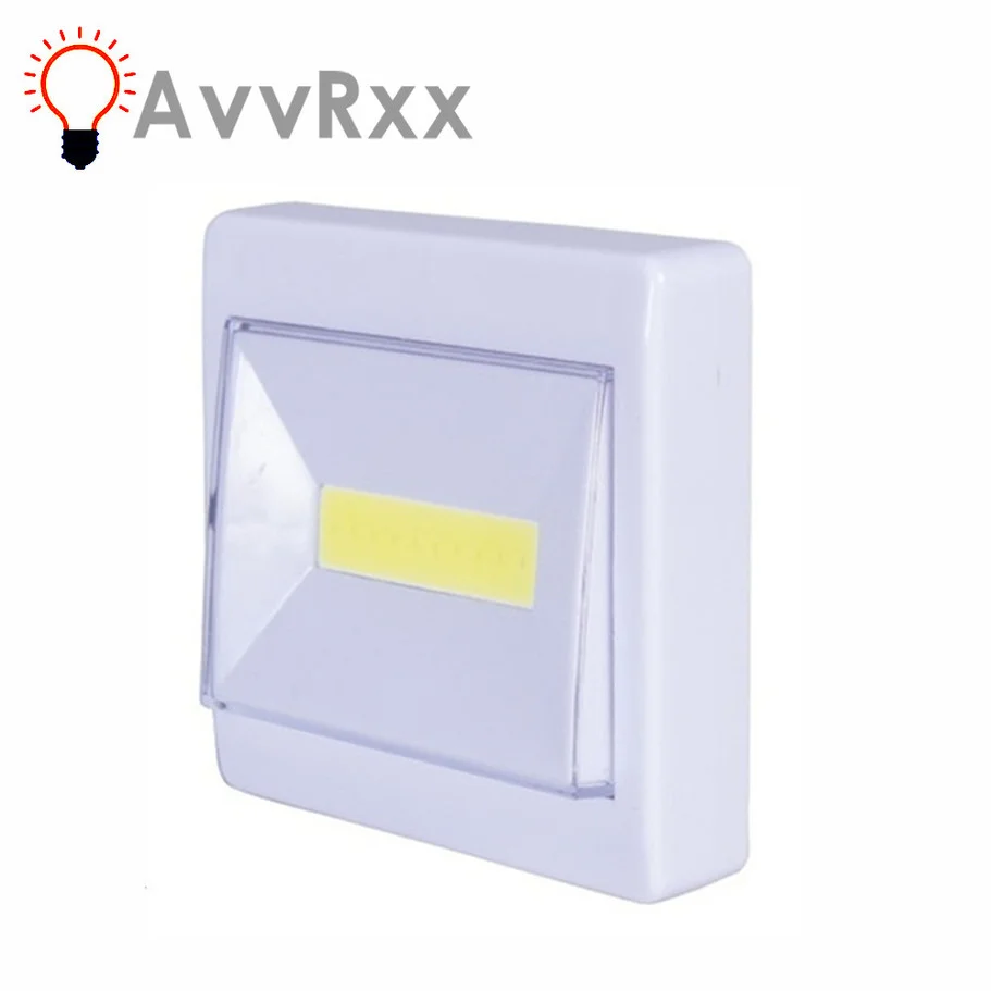 Super Bright COB Switch Night Light Battery Operated LED Wall Lamp ...