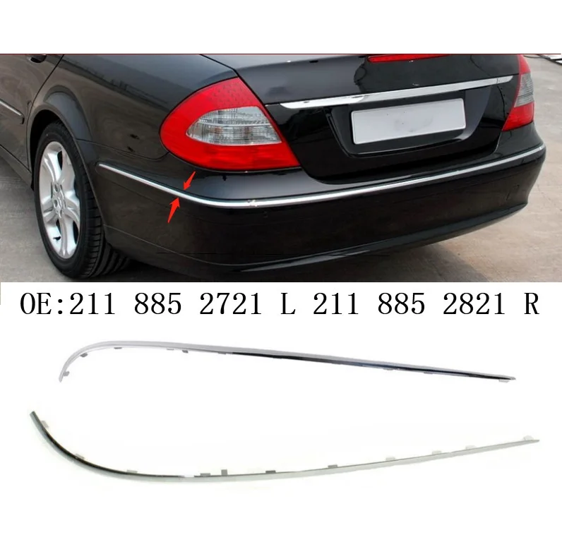 Rear bumper chrome strip For Mercedes Benz E Class W211 OEM 2118852721 ...