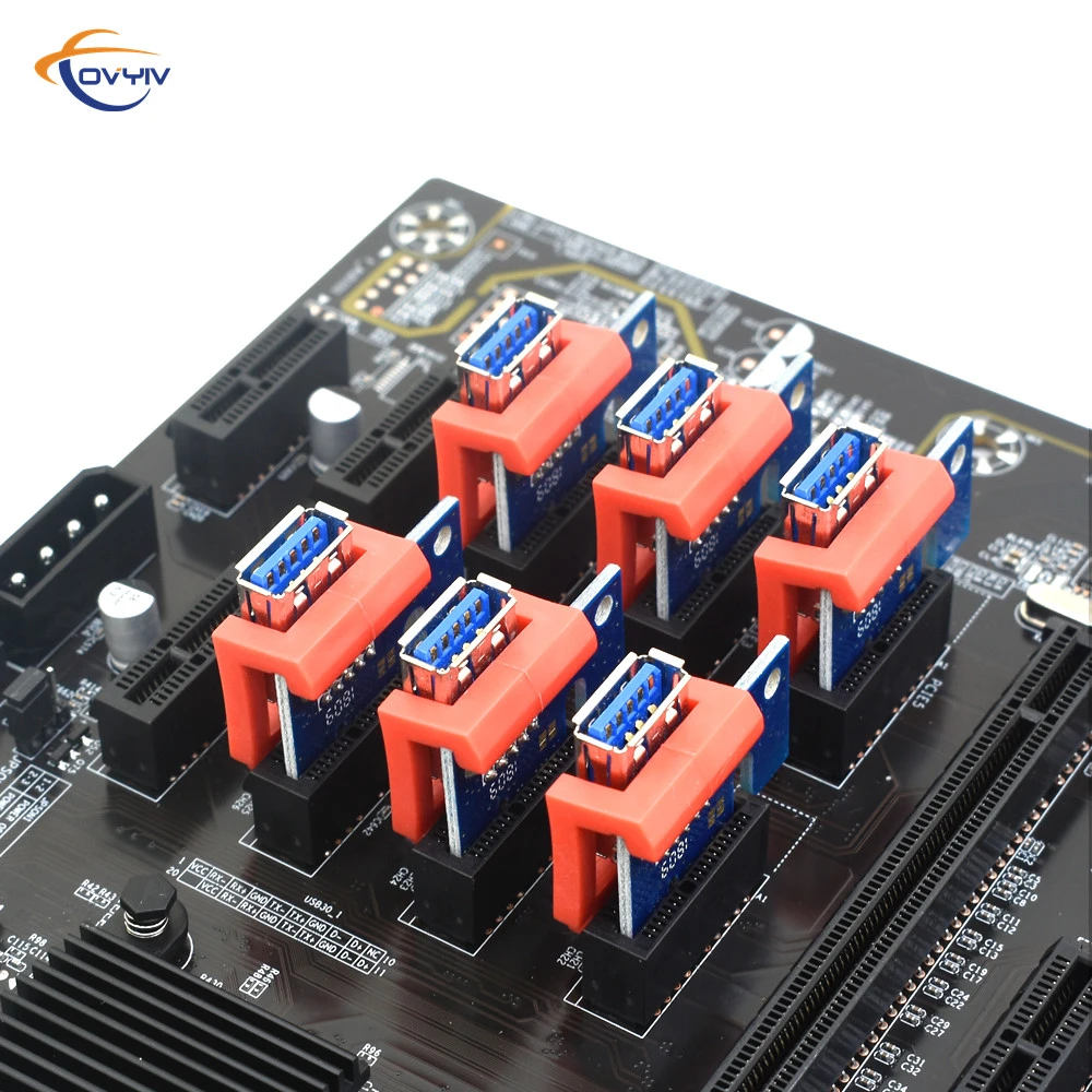 COVYIV PCI E Riser Card Retainer, 1X, 16X, extensor de cabo, montagem ...