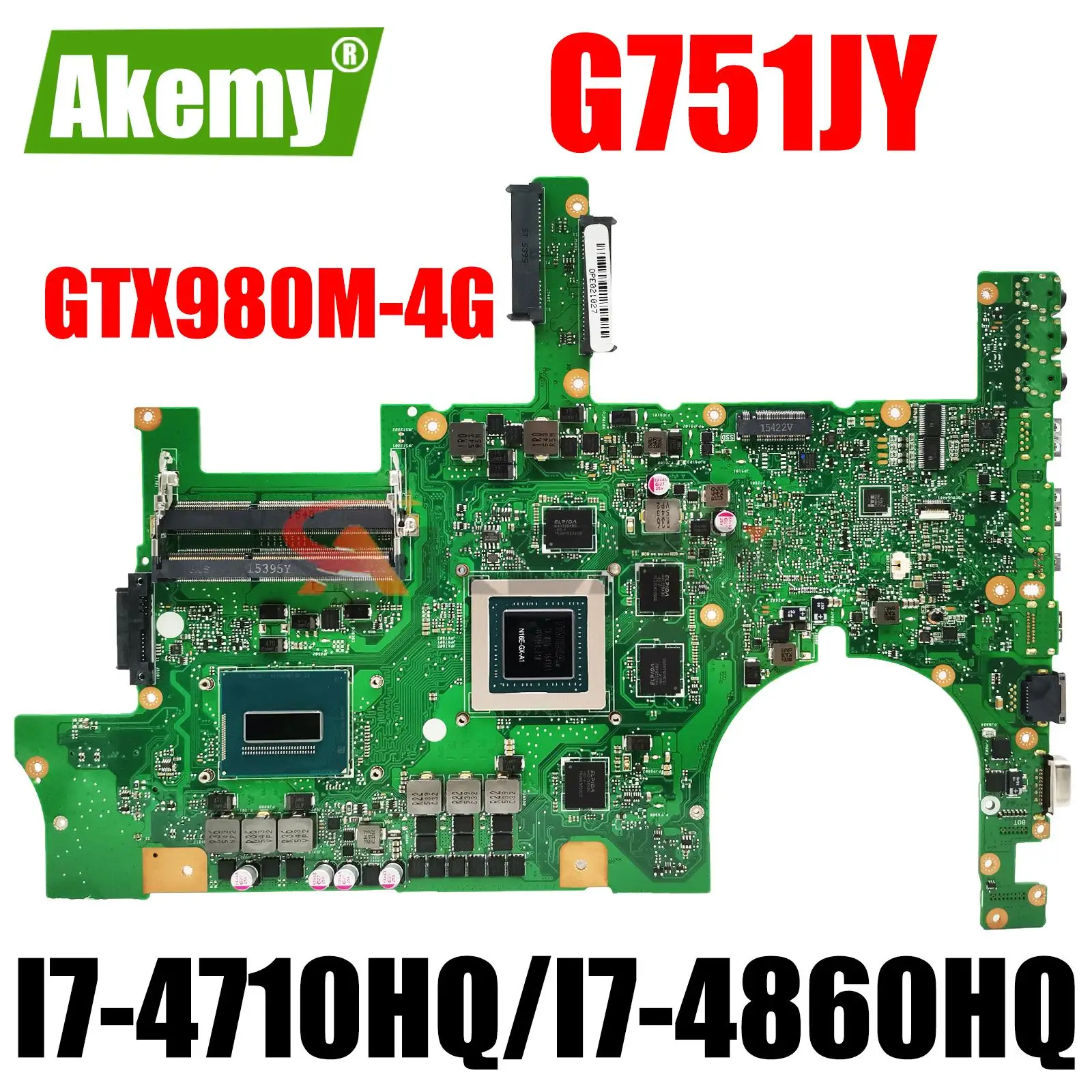 G751JY with i7-4th Gen HQ CPU GTX980M Notebook Motherboard REV 2.5 for ...