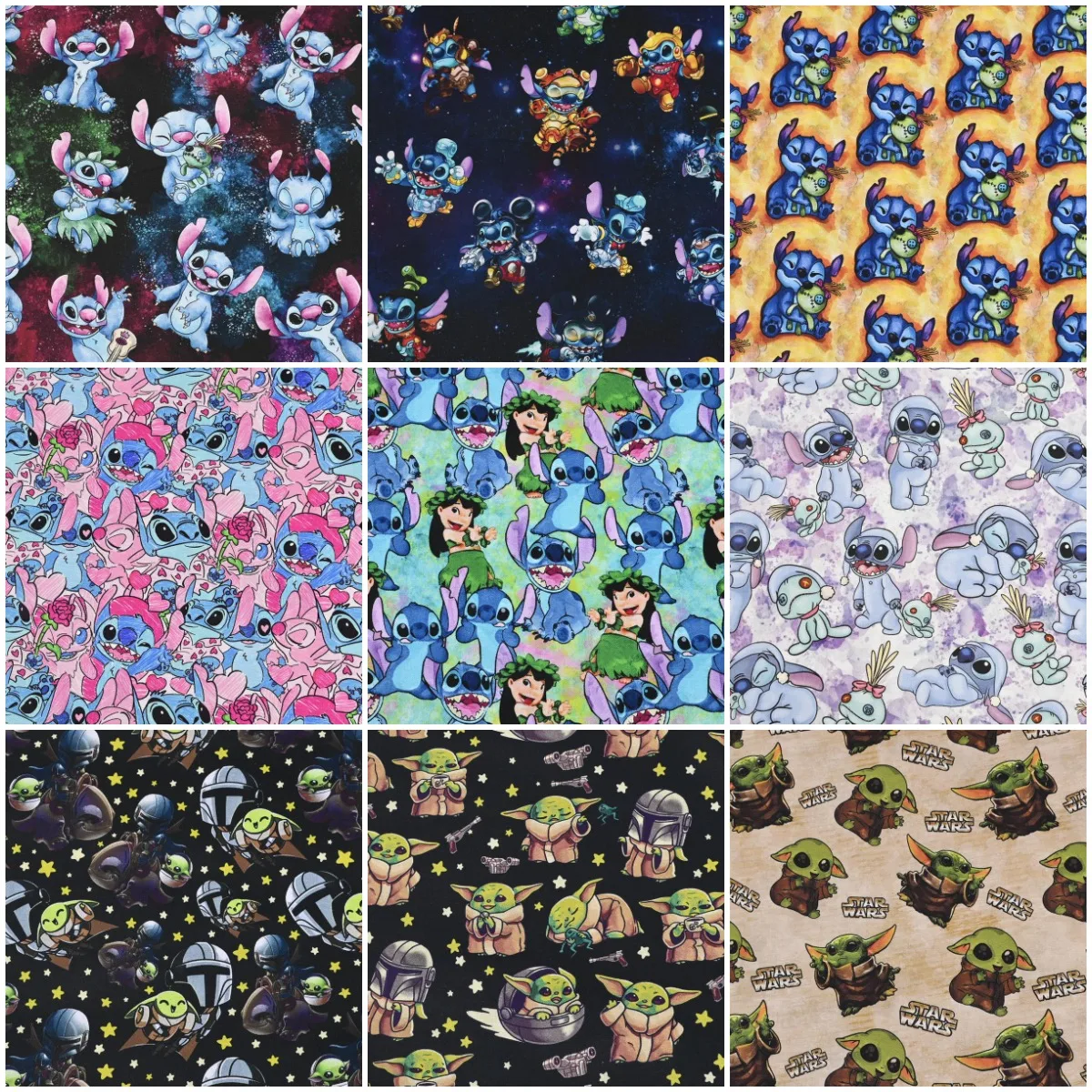 Childrens Cotton Fabric Stitch | Disney Lilo Stitch Fabric | Cotton ...