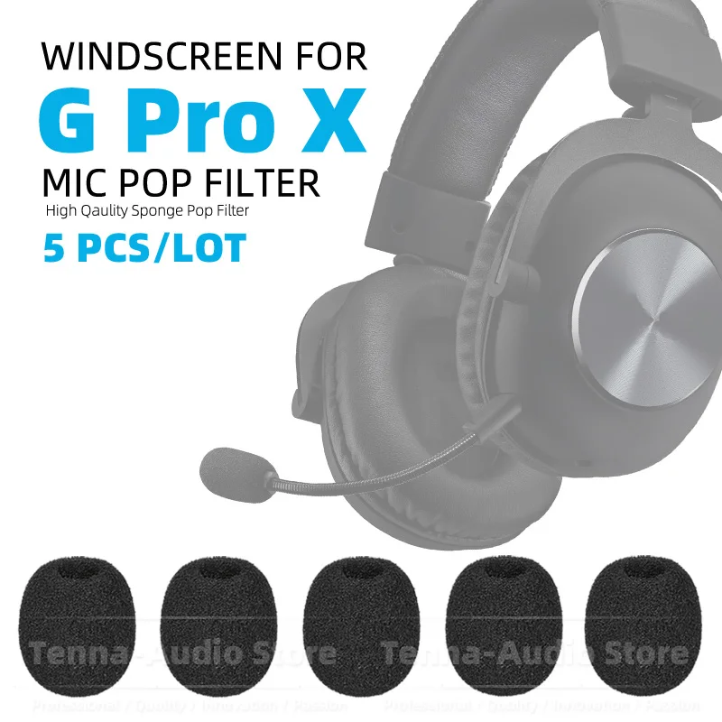 5PCS-For-Logitech-G-Pro-X-GProX-Headphone-Mic-Pop-Filter-Cover ...