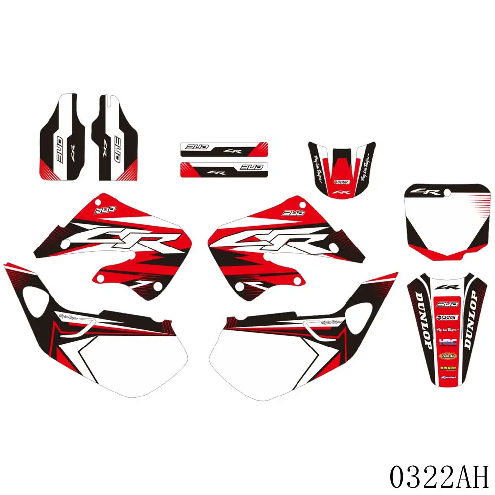 Full Graphics Decals Stickers Motorcycle Background Custom Number For ...