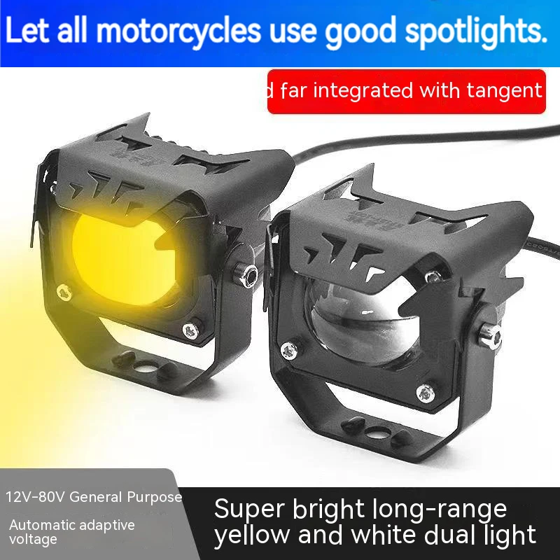 Faros-Led-adicionales-para-motocicleta-l-mpara-de-luz-Led-12-80V-doble ...