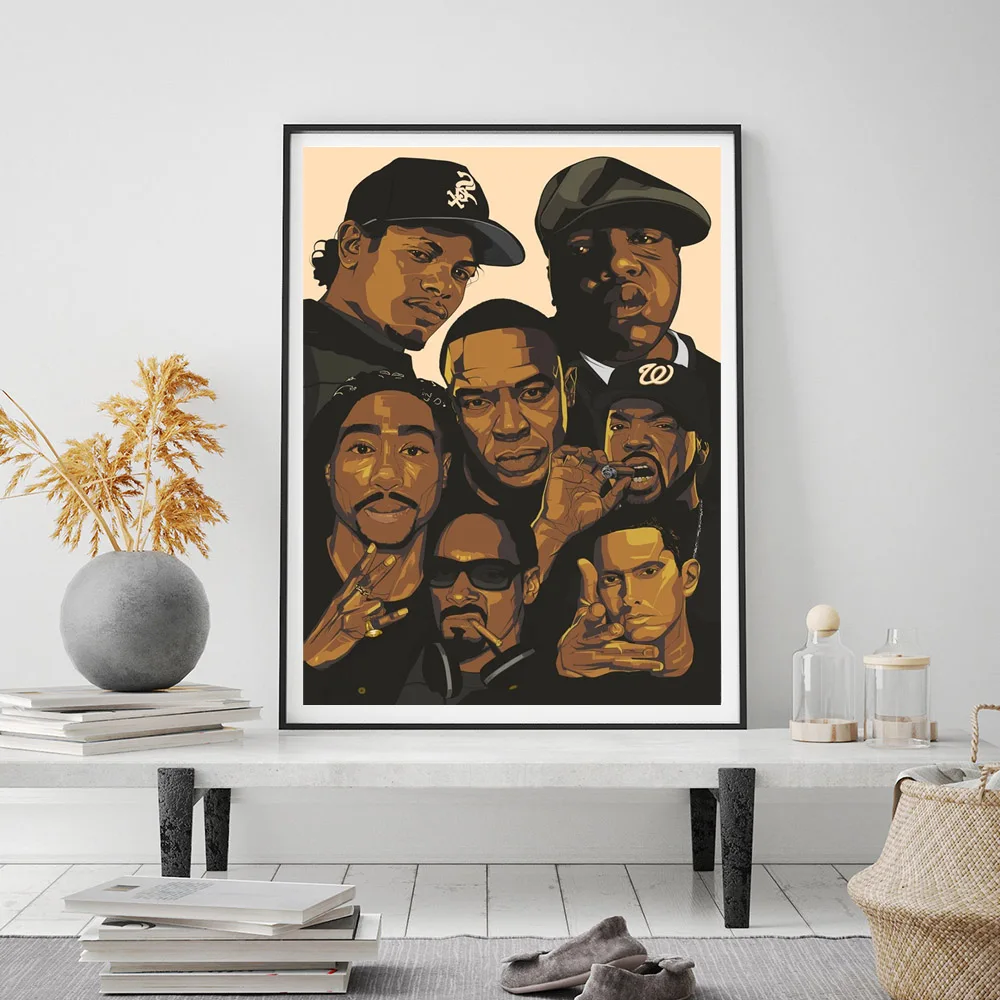 NT1458 West Coast 50 Cent Ice Cube Dr Dre Rapper Music Star Poster ...