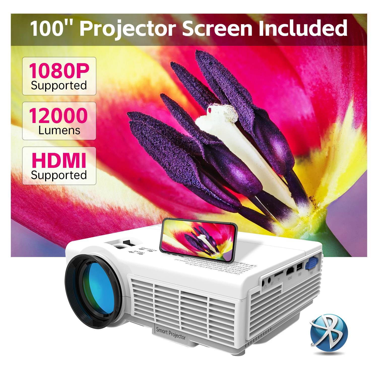 SUNYS-Portable-1080P-Projector-Home-Theater-Bluetooth-Mini-Smart-Video ...