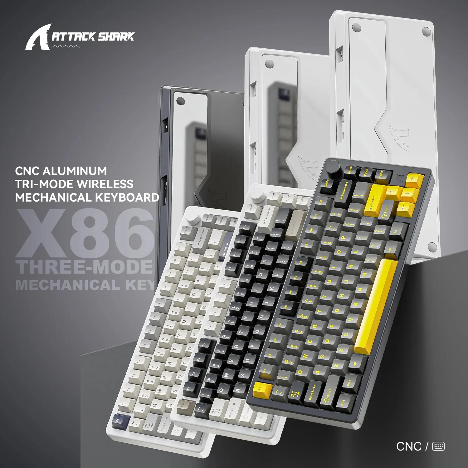 ATTACK-SHARK-X86-Full-Aluminum-Keyboard-80-Wireless-Gasket-Mechanical ...
