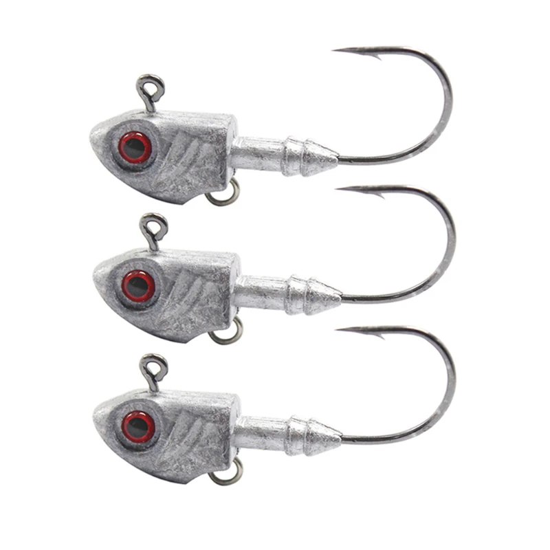 1/5pcs Jighead Fishhooks 5g 7g 10g 14g 20g Fish Shape Jig Head Hook ...