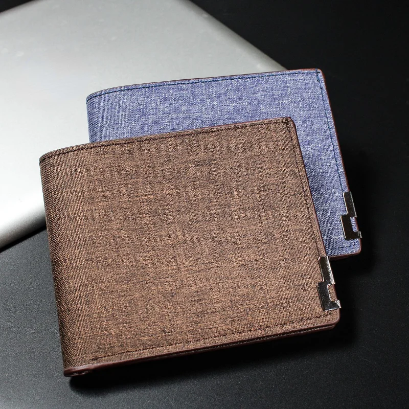 Men-Women-Denim-Wallets-Purses-Inserts-Business-Foldable-Cowhide-Wallet ...