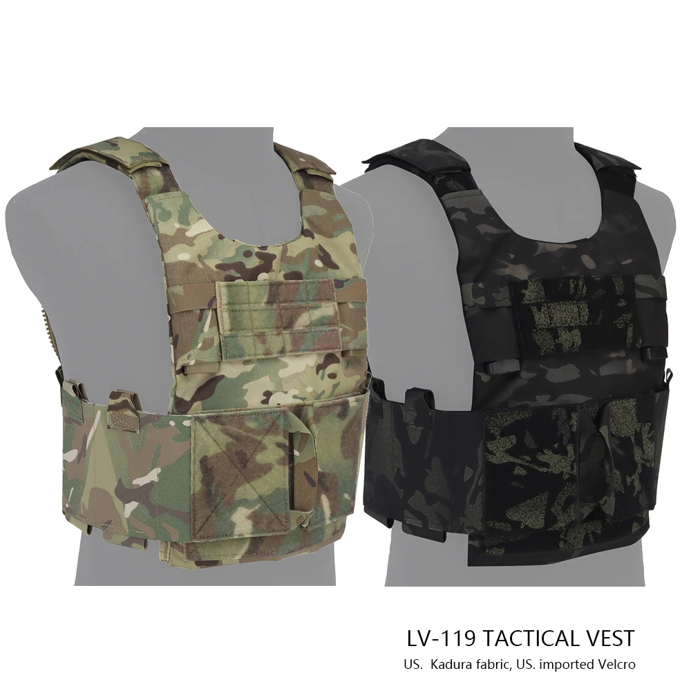 LV-119-Low-Vis-Slick-Plate-Carrier-Tactical-Vest-Airsoft-Military ...