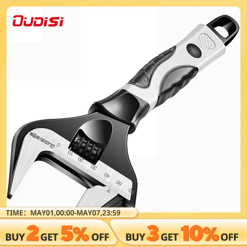 OUDISI-Short-Handle-Large-Opening-Bathroom-Wrench-Adjustable-Wrench ...