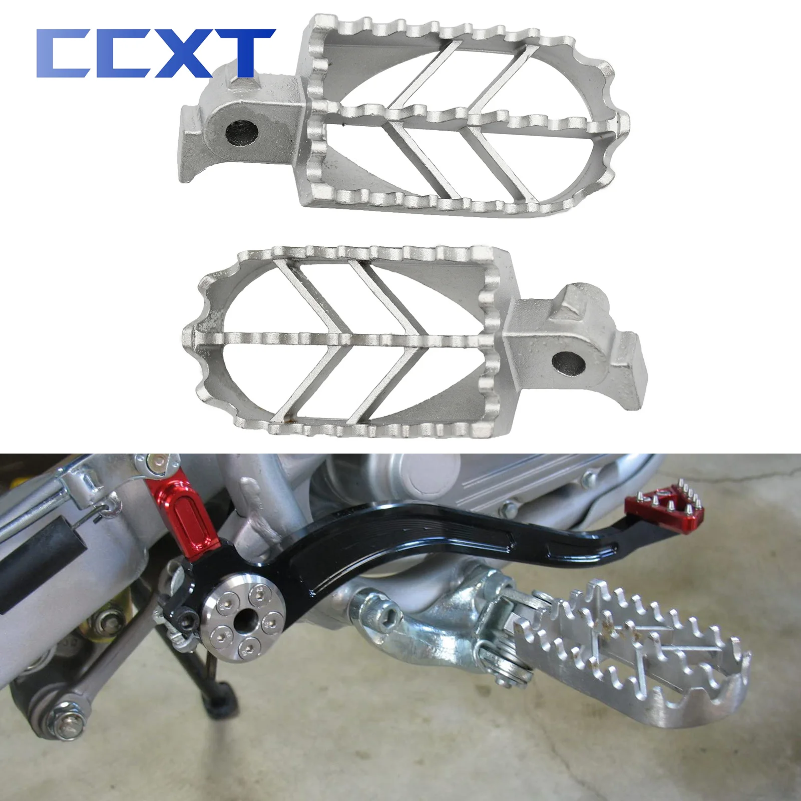 Motorcycle Stainless Steel Rests Pedals Foot Pegs For Honda CRF50 XR50 ...