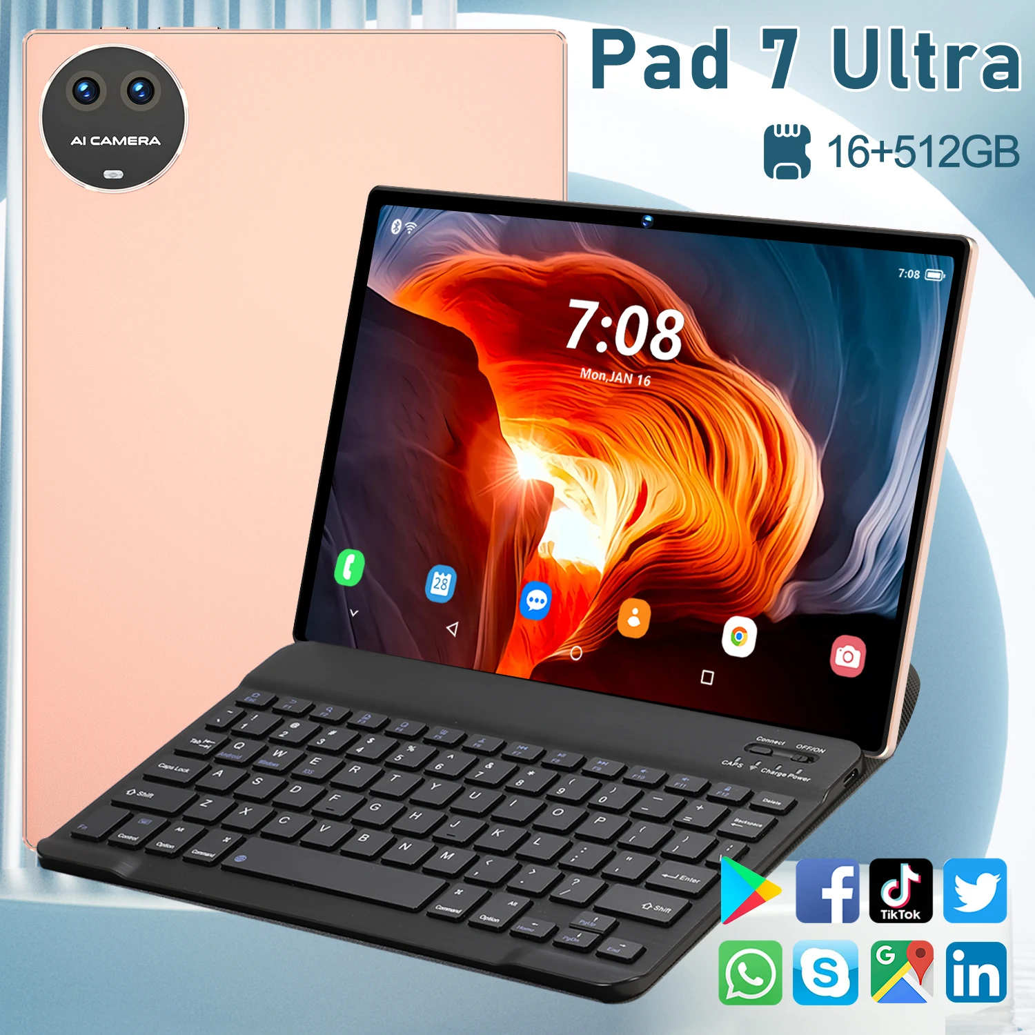 Tableta Pad 7 original nueva de 2024, Android 13, 16 GB, 1 T, 11 ...