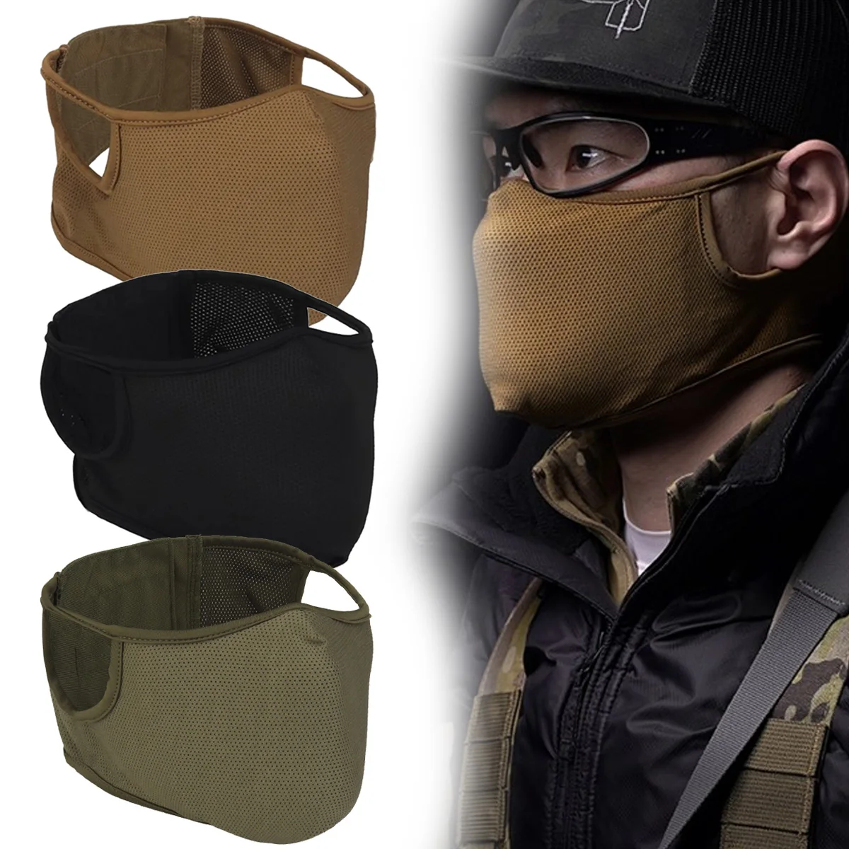 Tactical-Shooting-Mask-Outdoor-Breathable-Elastic-Facemask-Airsoft-Free ...