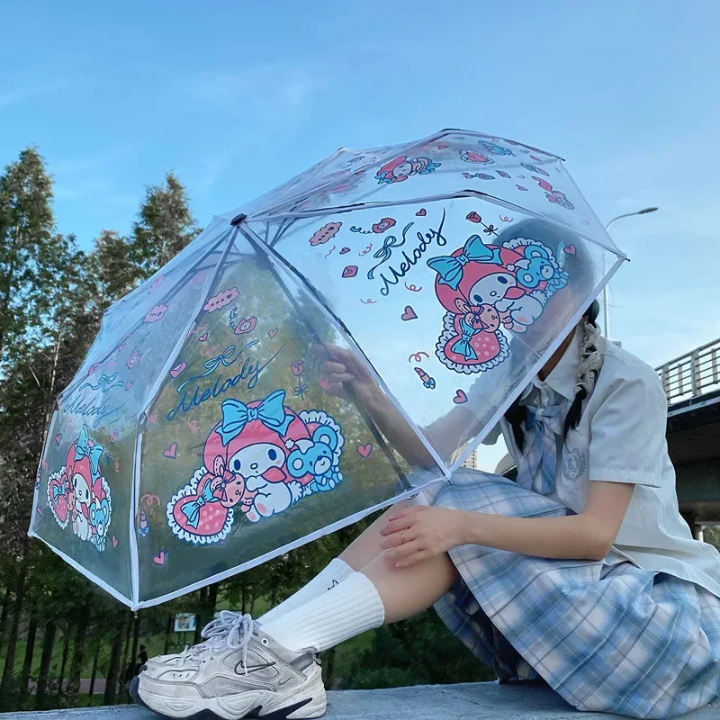 Miniso-Kawaii-Sanrio-Transparent-Umbrella-My-Melody-Accessories-Cute ...