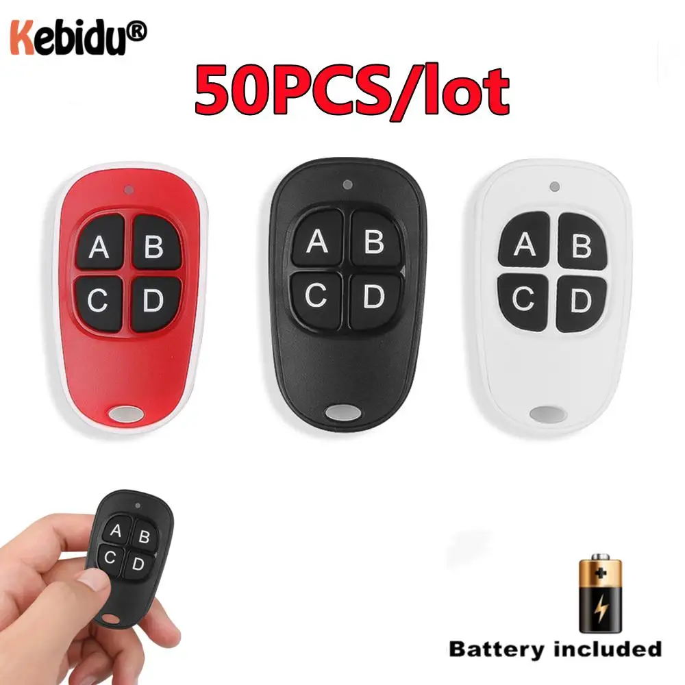 50PCS 433Mhz RF Wireless Remote Control Copy Code Remote 4 Buttons ...