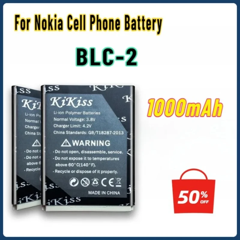 1000mAh BLC-2 Cell Phone Battery for Nokia 3310 3330 3315 3350 3510 ...
