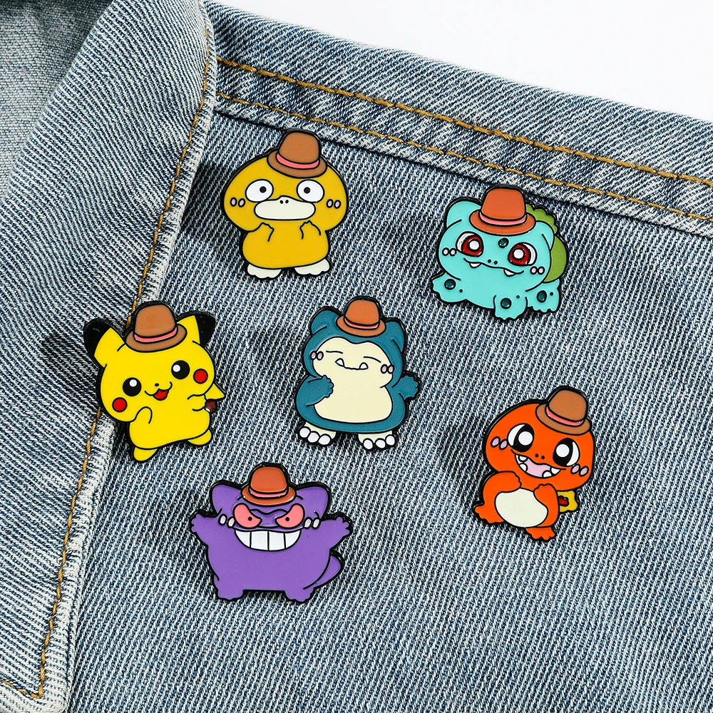Cute-Pokemon-Charizard-Psyduck-Brooch-Cartoon-Creativity-Badge-Kawaii ...