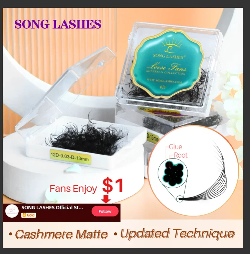 NEW-Songlashes-Loose-Fan-Lashes-Cashmere-Matte-Material-Eyelash ...
