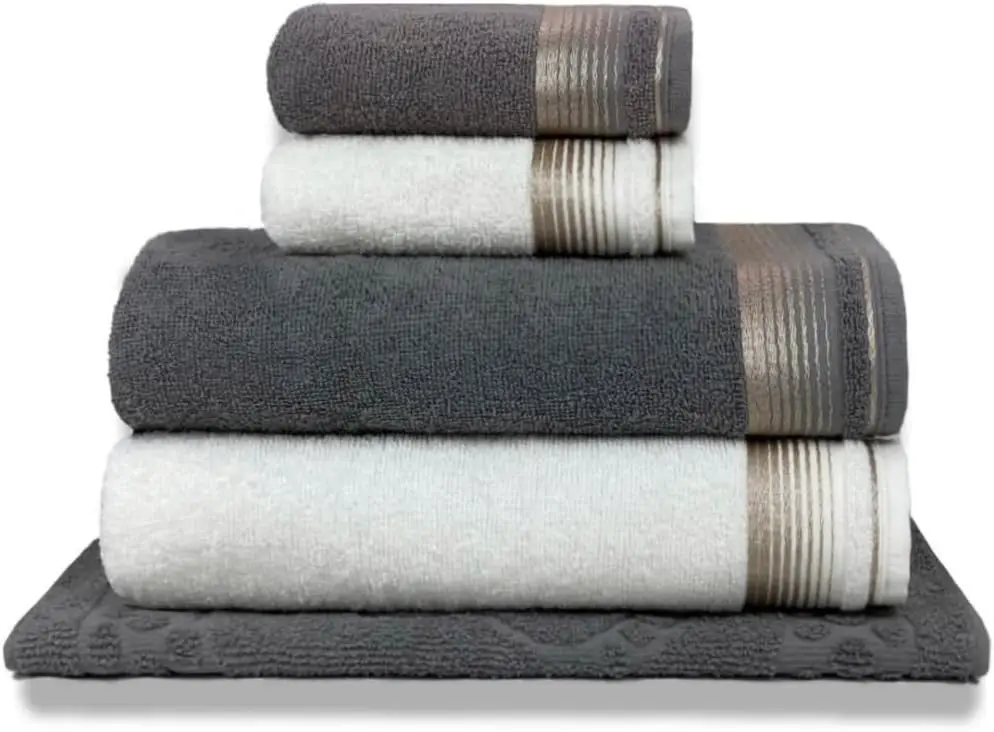 Algod-o-toalhas-de-banho-conjunto-de-5-100-algod-o-branco-para-o ...