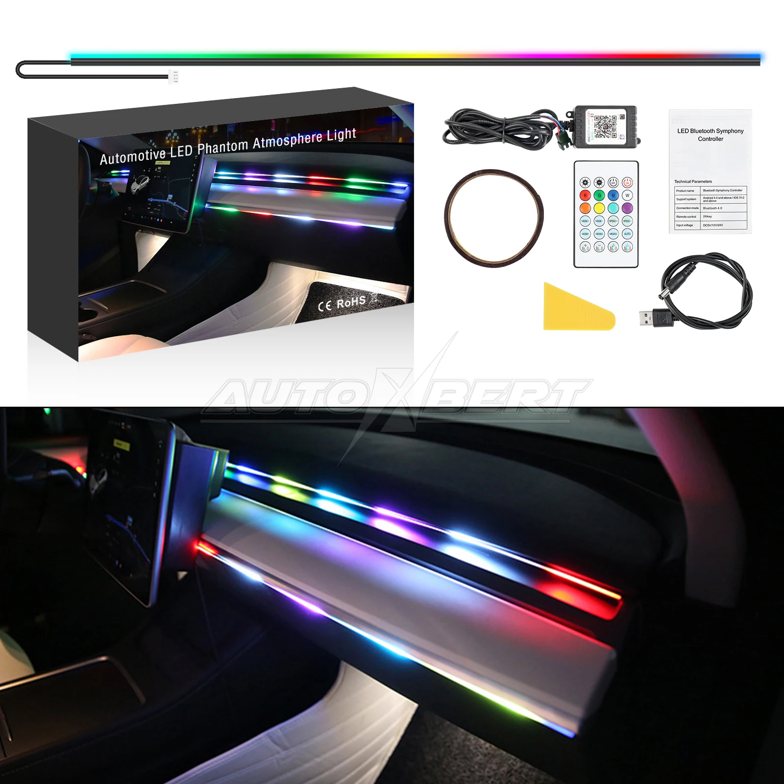 LED-Strip-Lights-Car-Interior-Dreamcolor-Acrylic-Ambient-Lighting ...