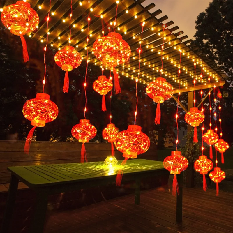 2023-Traditional-Chinese-Knot-Red-Lantern-LED-Holiday-String-Light ...