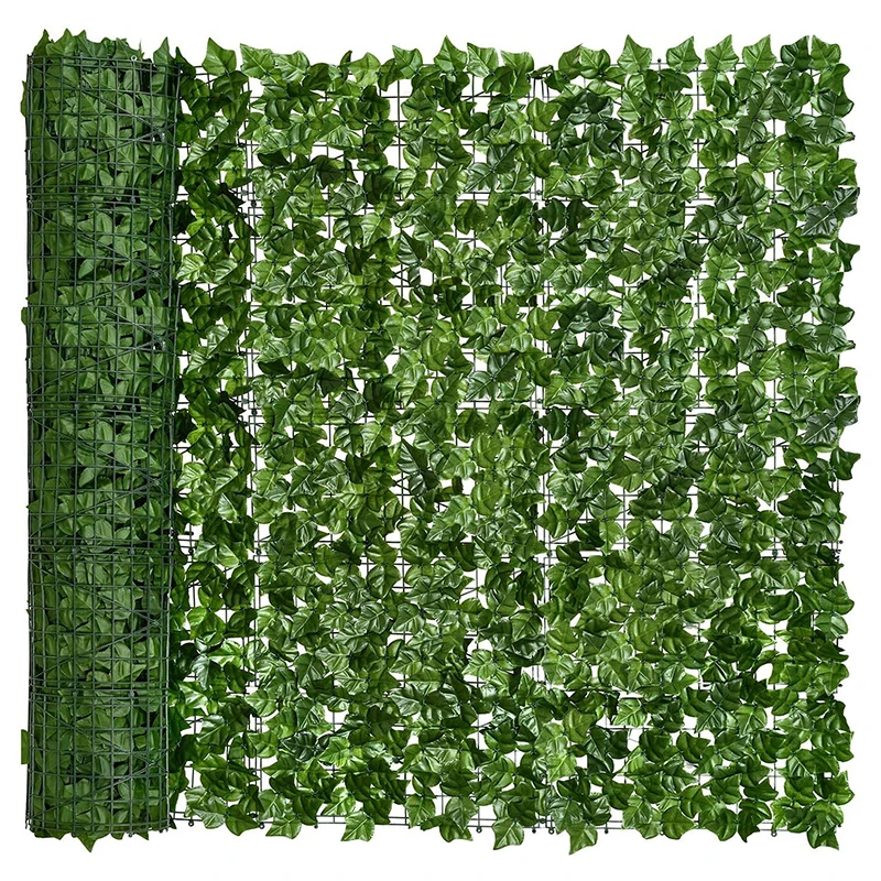 1X3M Kunstmatige Klimop Heg Panelen Groen Blad Privacy Hek Gras Muur ...