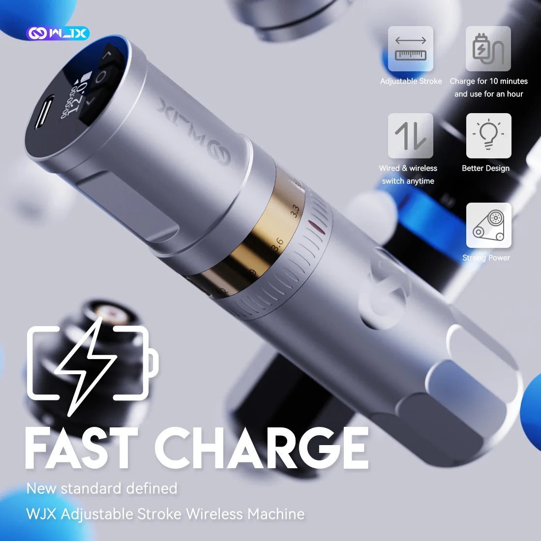 WJX-W3-Fast-Charge-Wireless-Tattoo-Machine-Pen-RCA-Wireless-Mode ...