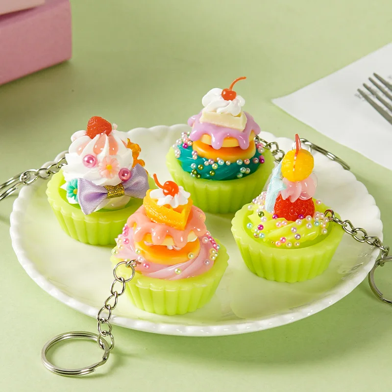 Simulated-Fruit-Cake-Keychain-New-PVC-Food-Dessert-Toy-Model-Keychain ...