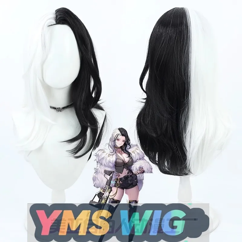 【YMS WIG】NIKKE Goddess Of Victory Rosanna Cosplay Wig Black And White ...