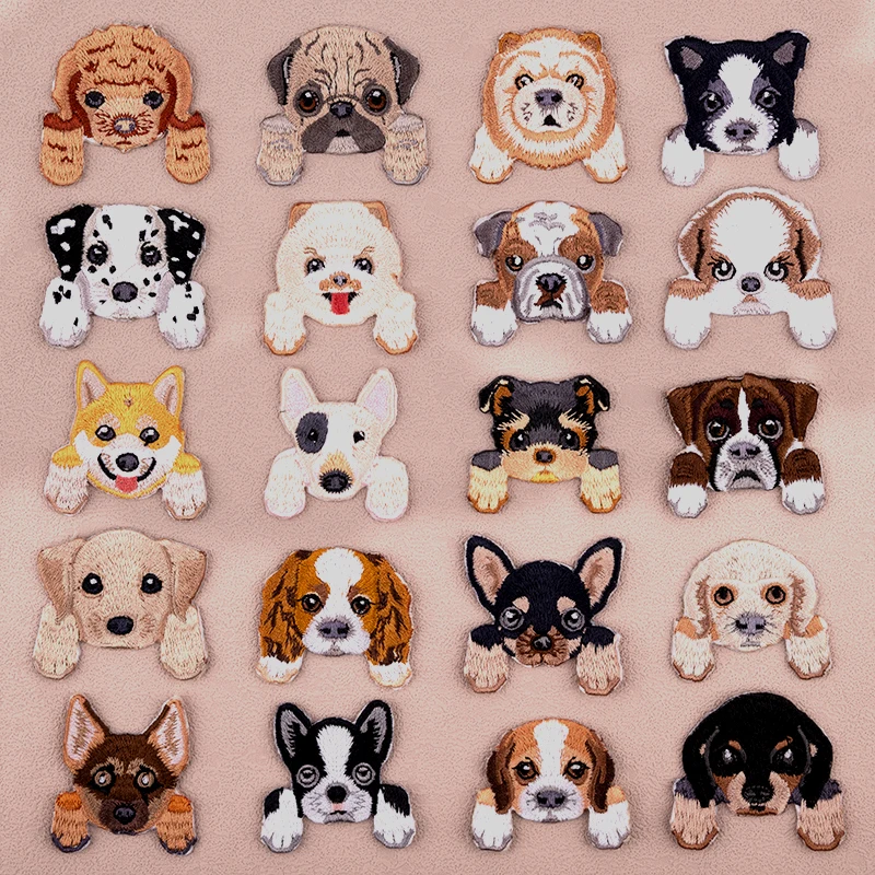 Diferentes-estilos-de-insignias-de-cabeza-de-perro-parches-bordados ...