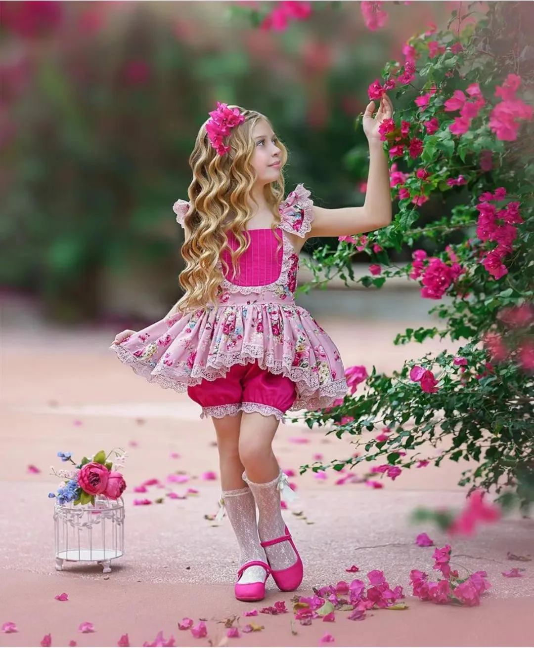 0-12Y-Baby-Girl-Summer-Pink-Floral-Vintage-Turkish-Princess-Ball-Gown ...