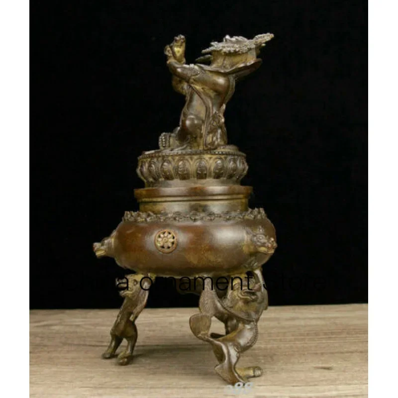 Antique Pure Bronze Amajara Angry Buddha Incense Burner - AliExpress 15