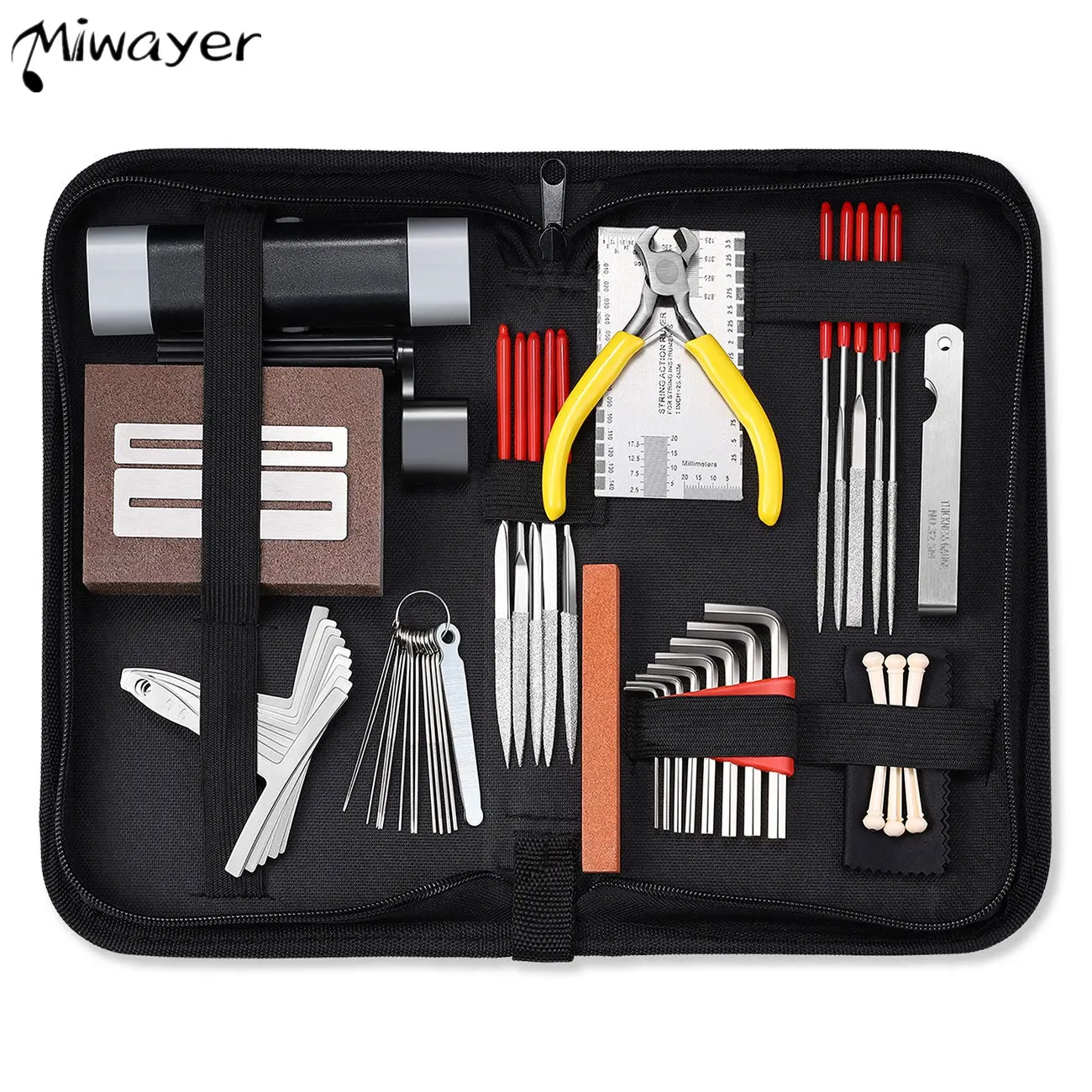 Miwayer 45pcs Guitar Repairing Maintenance Tool Kit With Carry Bag ...
