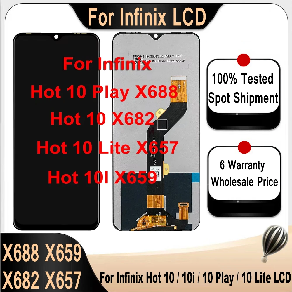 Original-LCD-For-Infinix-Hot-10-X682-LCD-Hot-10i-X659B-Display-Touch ...