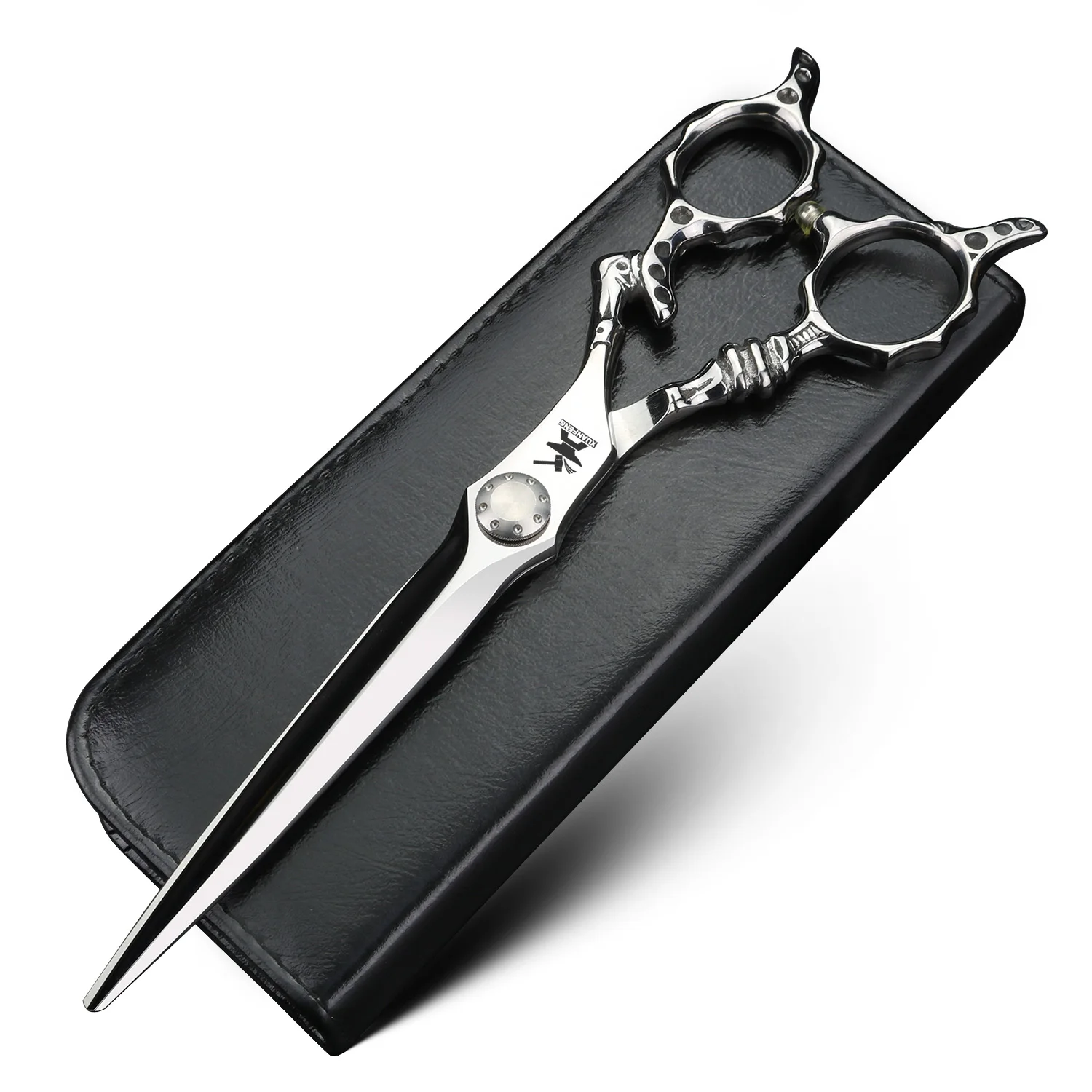 XUANFENG-Silver-Professional-Hair-Scissors-7-inch-VG10-Steel-Barber ...