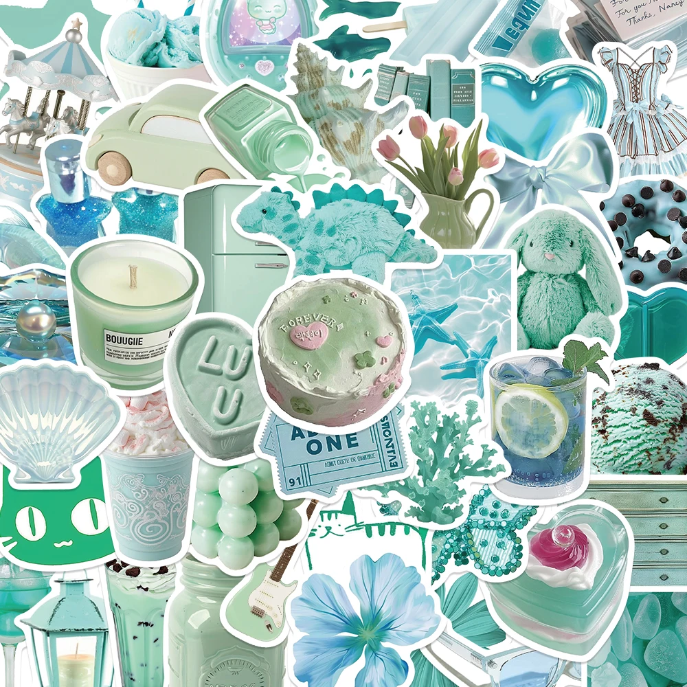 10-50PCS-Ins-Style-Mint-Mambo-Soda-Green-Cool-3D-Decals-Cute-Stickers ...