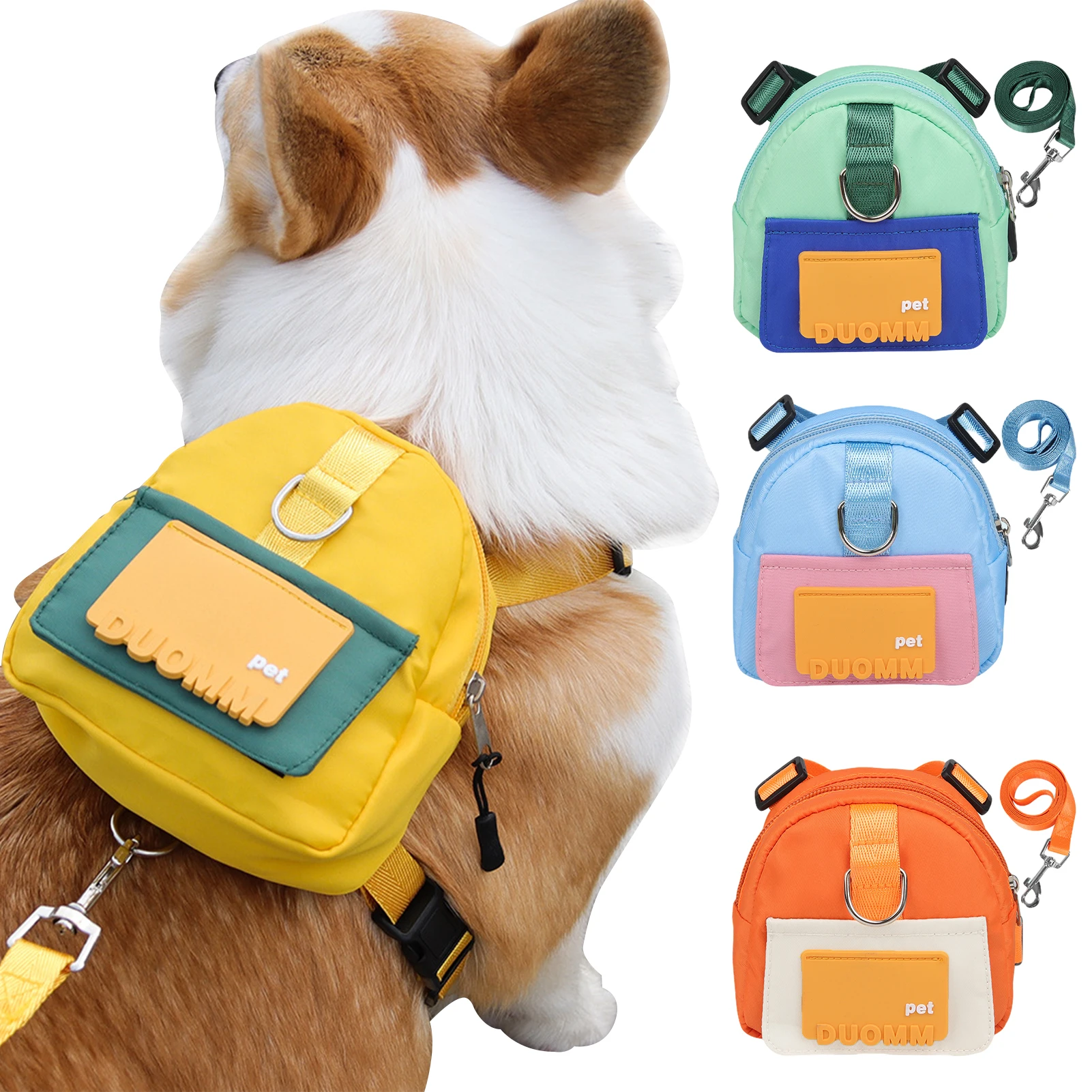 Pet-Backpack-Harness-Leash-Set-Small-Dog-Vest-Harness-Puppy-Kitten ...