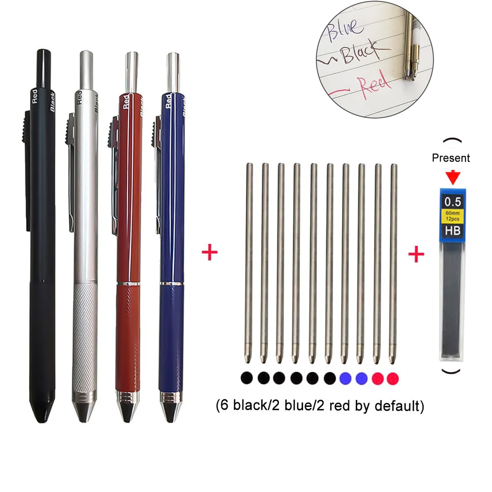 New-Technology-Gravity-Sensor-4-In-1-Multicolor-Ballpoint-Pen-Metal ...