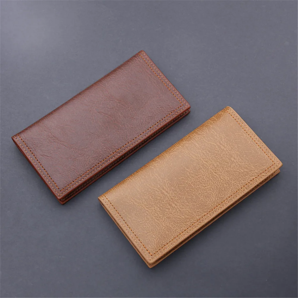 New-Style-Men-Wallets-Long-Vintage-Leather-Slim-Male-Card-Holder-Luxury ...