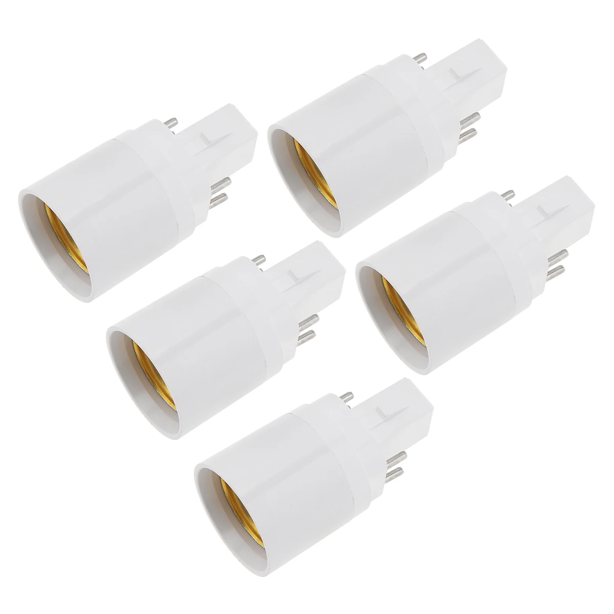 5pcs-4-Pin-Conductive-G24-to-E26-E27-Socket-Adapter-Gx24q-Lamp-Base ...
