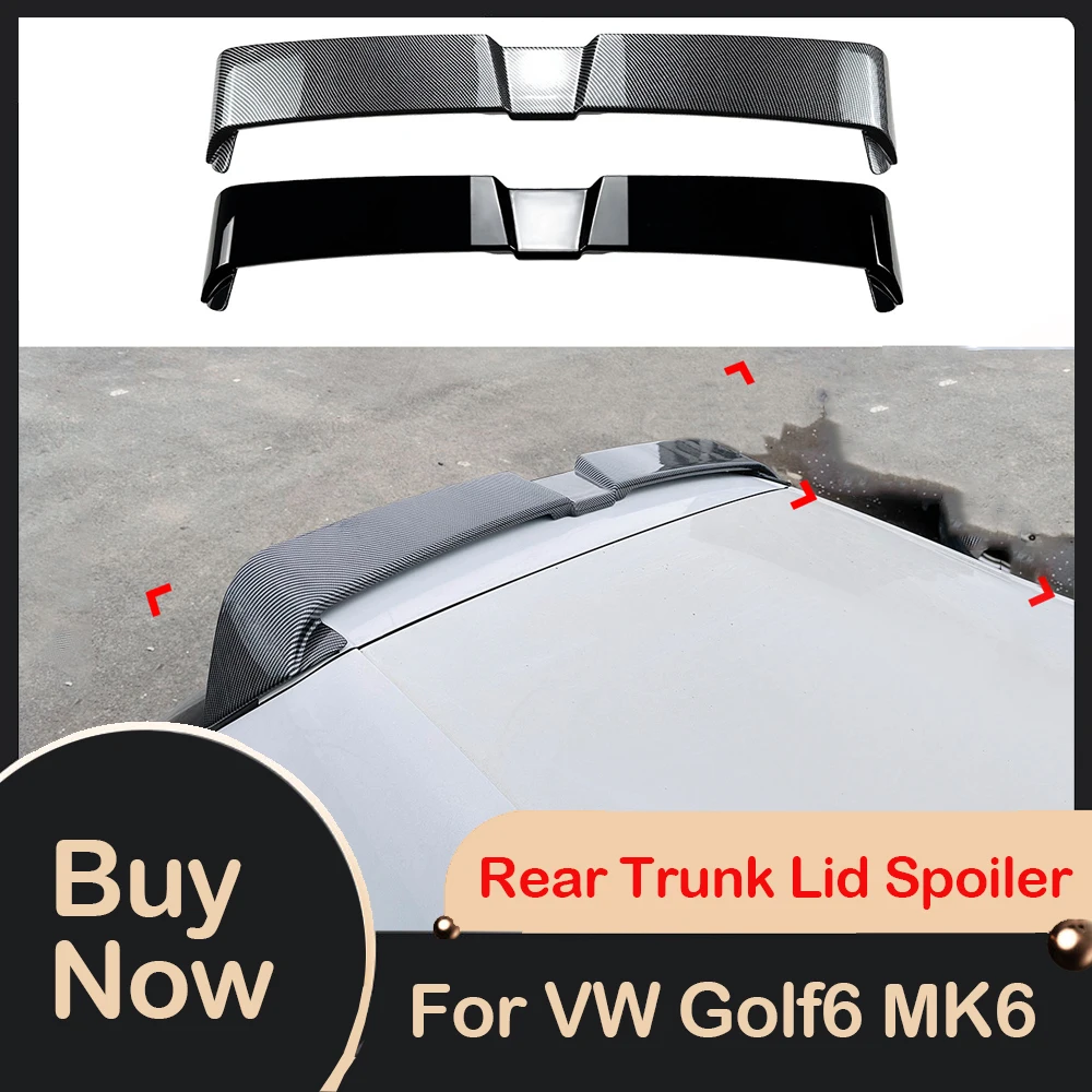 For-VW-Golf6-MK6-body-Kit-Car-Rear-Trunk-Spoiler-Wing-Carbon-Fiber ...