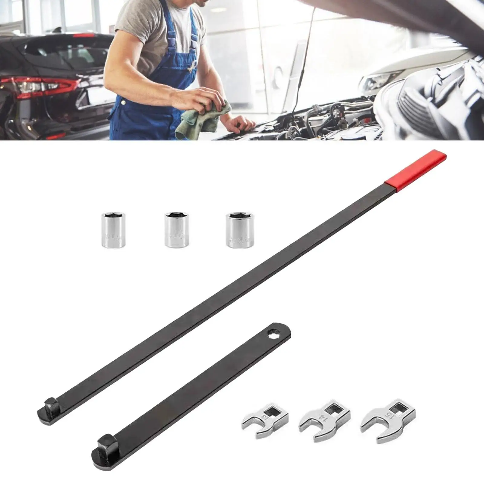 8x Serpentine Belt Tool Kit 3/8" 1/2" Drive Professional Serpentine ...
