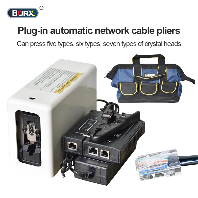 RJ45 Crimper Machine Ethernet Network Lan Cable Plug Crimping Pliers ...