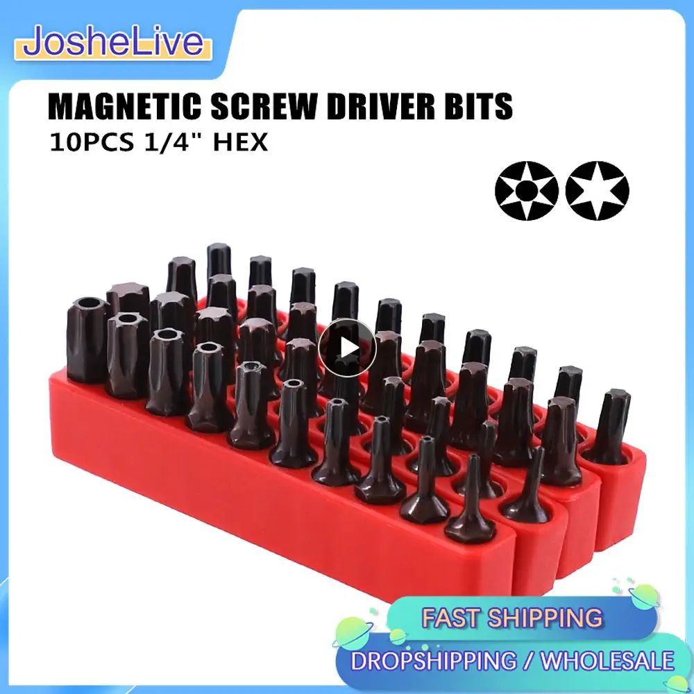 10Pcs-Set-Phillips-Short-Screwdriver-T6-T40-Hexagonal-Handle-Bullet ...