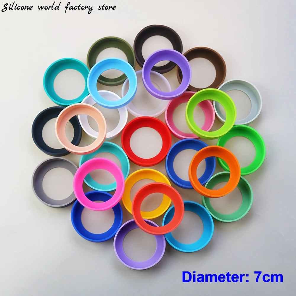 28-Colors-7-0CM-Silicone-Cup-Bottom-Cover-Coaster-Sleeve-Water-Cup ...