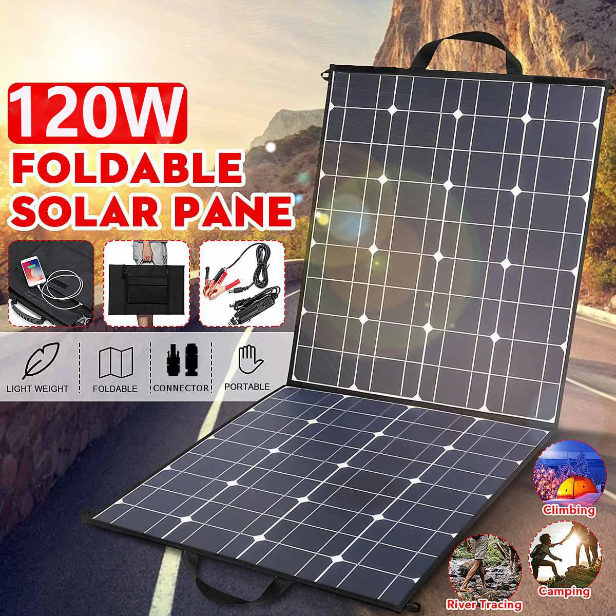 Solar-Panel-120W-Solar-Folding-Package-Solar-Photovoltaic-Power ...