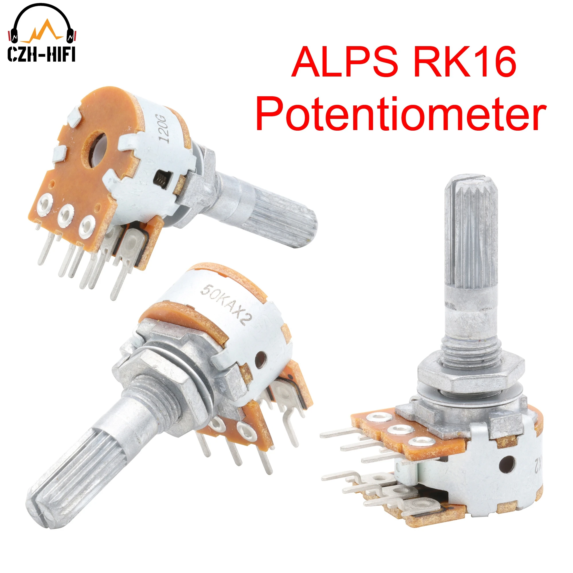 1pc-Japan-ALPS-RK16-50KA-100KA-Stereo-LOG-Attentuator-Potentiometer-for ...
